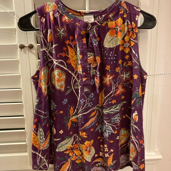 Anthropologie | Tops | Akemi Kin Palawan Tie Neck Floral Tank Top ...